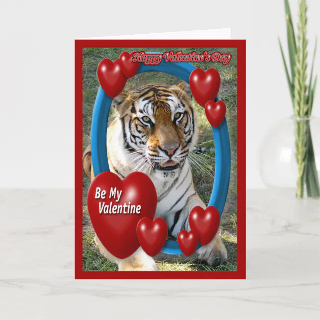 Tiger Valentine Cards | Zazzle