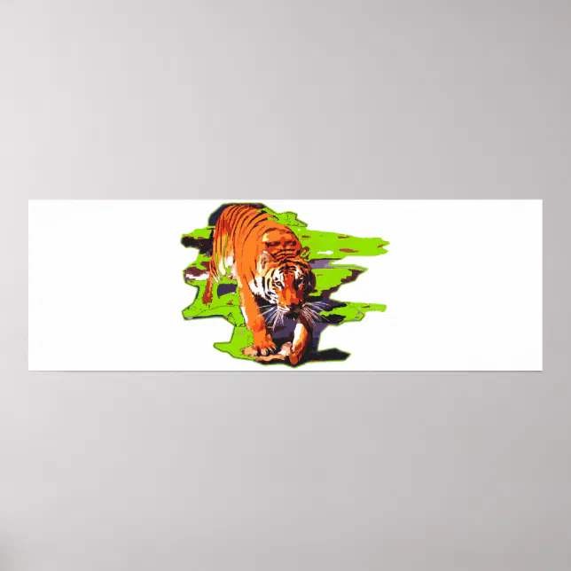Tiger Walking Poster | Zazzle