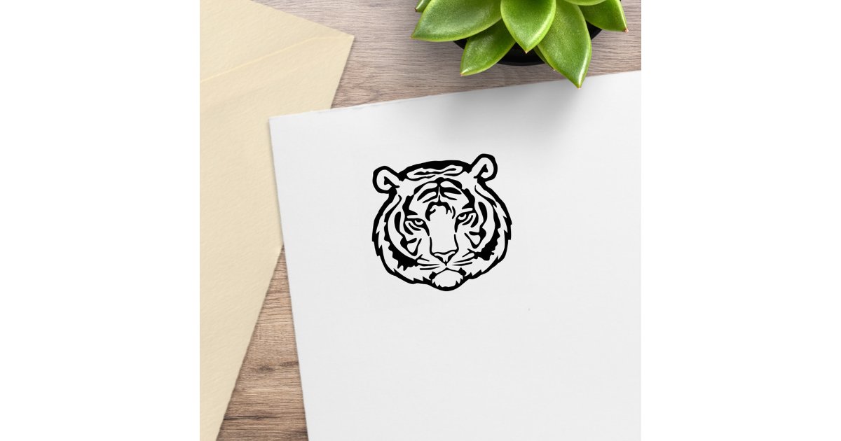 Tiger, Wild Cat 1x1 Rubber Stamp | Zazzle