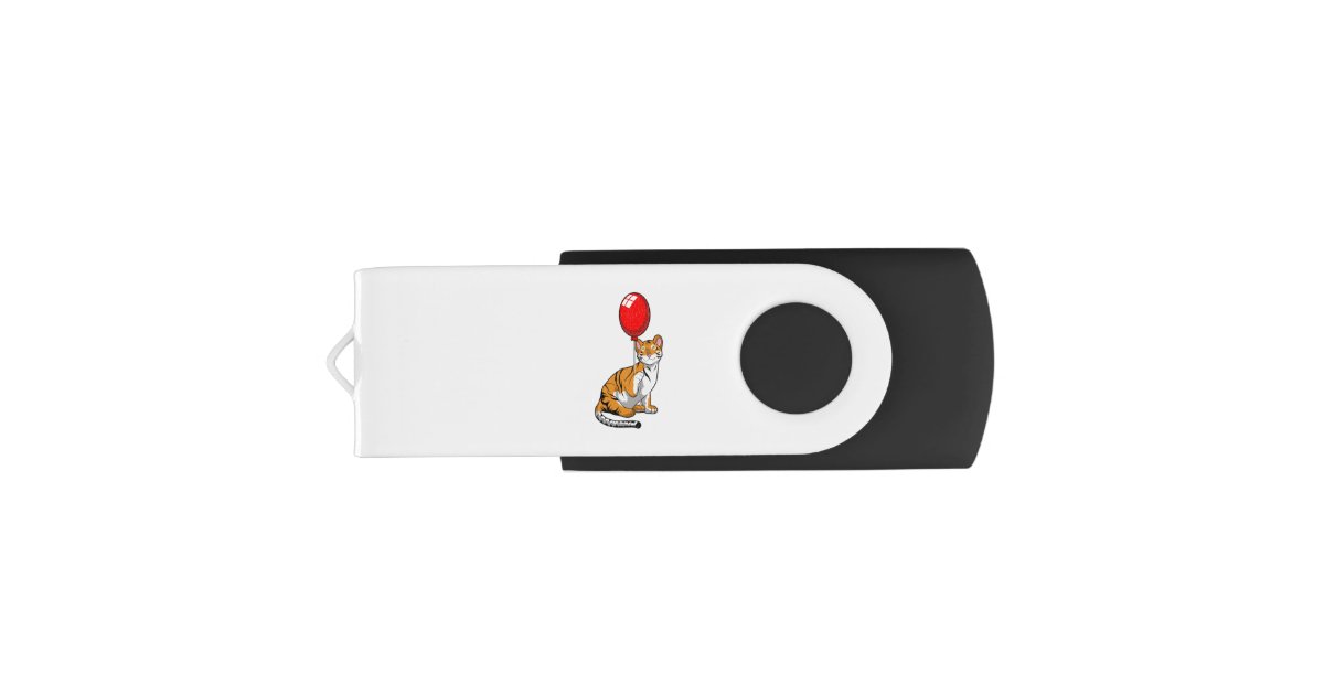 Tiger with Balloon Flash Drive | Zazzle