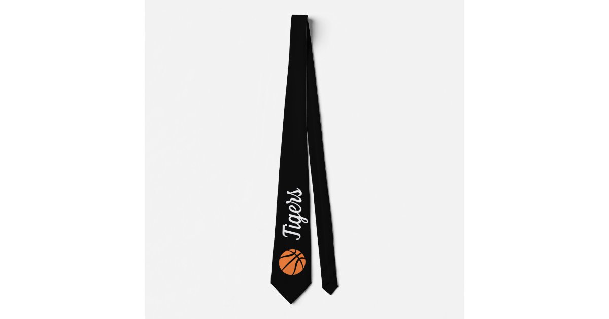 Tigers Basketball Tie | Zazzle