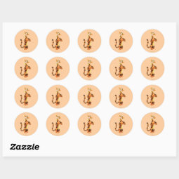 Tigger 1 classic round sticker | Zazzle