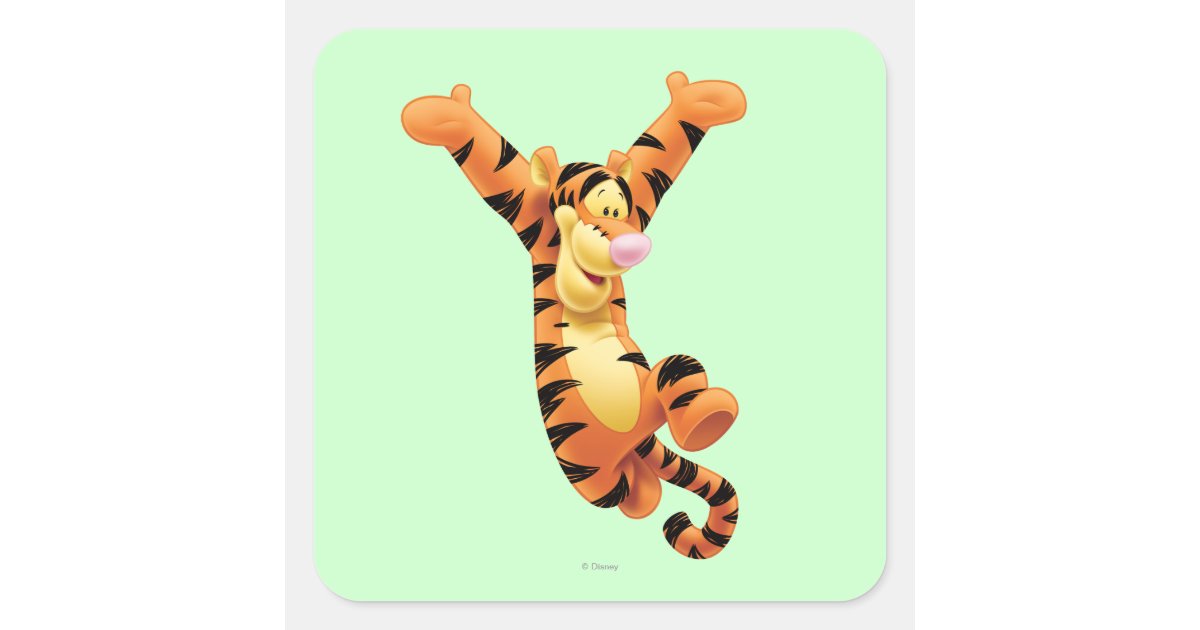 Tigger 7 square sticker | Zazzle