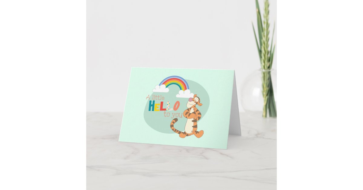 Tigger - A Little Hello To You Card | Zazzle