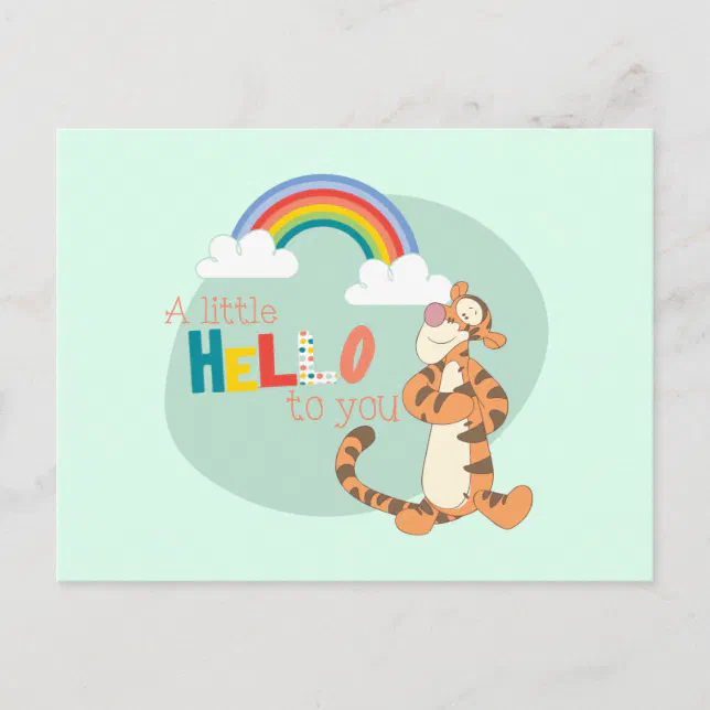 Tigger - A Little Hello To You Postcard | Zazzle