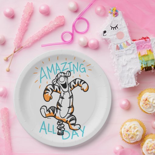 Tigger | Amazing All Day Paper Plates | Zazzle
