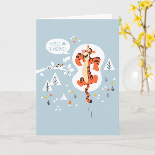 Tigger in the Woods - Hello There Card | Zazzle