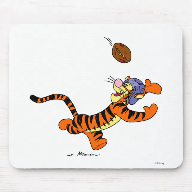 Tigger Playing Football Mouse Pad | Zazzle