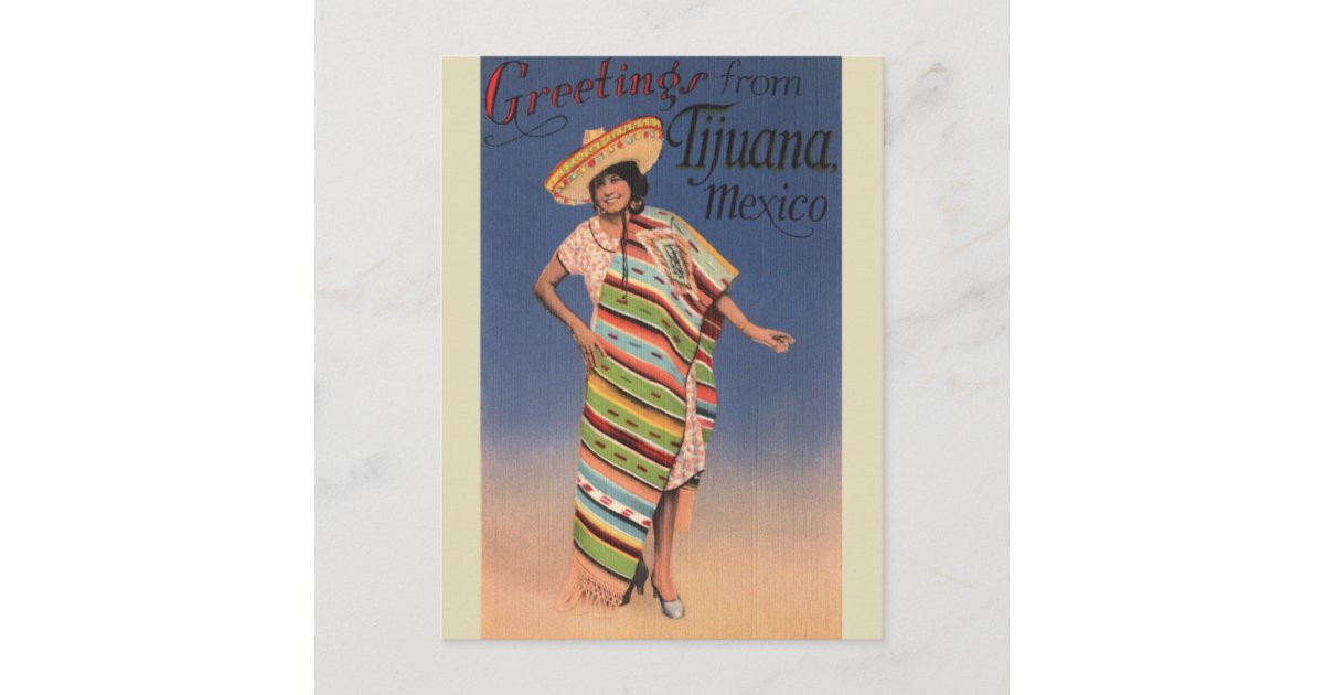 Tijuana, Mexico vintage travel postcard | Zazzle