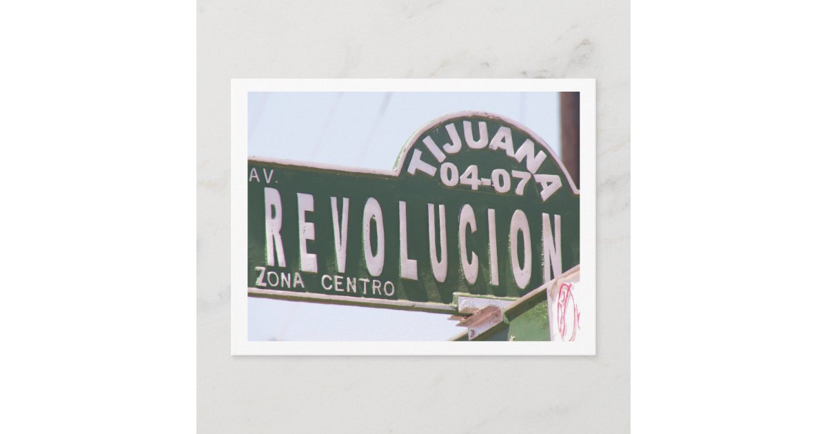 Tijuana Street Sign Postcard | Zazzle