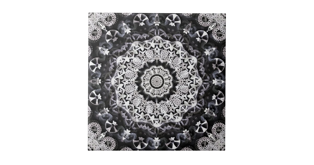 Tik-Tok Mandala Tile | Zazzle