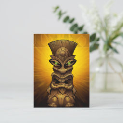 Tiki artwork post card | Zazzle