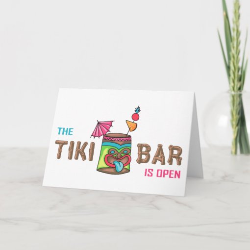 Tiki Bar Card | Zazzle