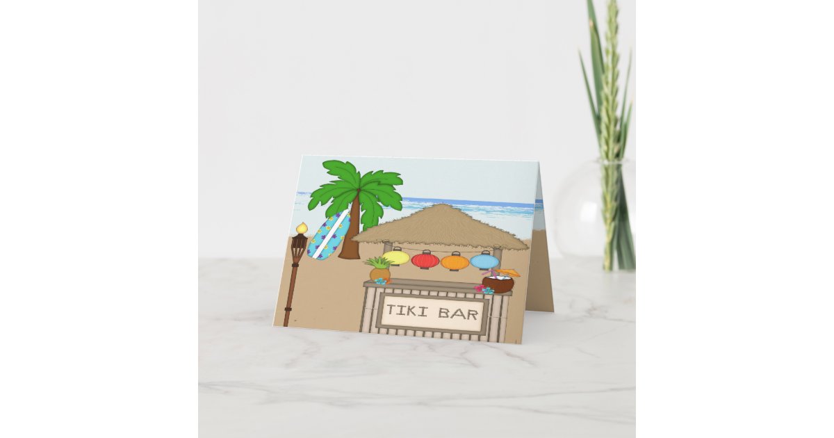 Tiki Bar Greeting Cards | Zazzle
