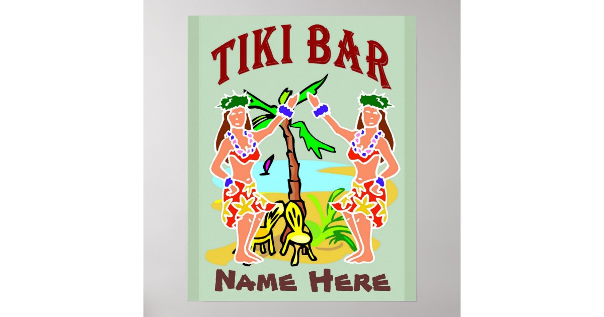 Tiki Bar Sign Add Name Zazzle Tiki Bar Sign Add Name Zazzle