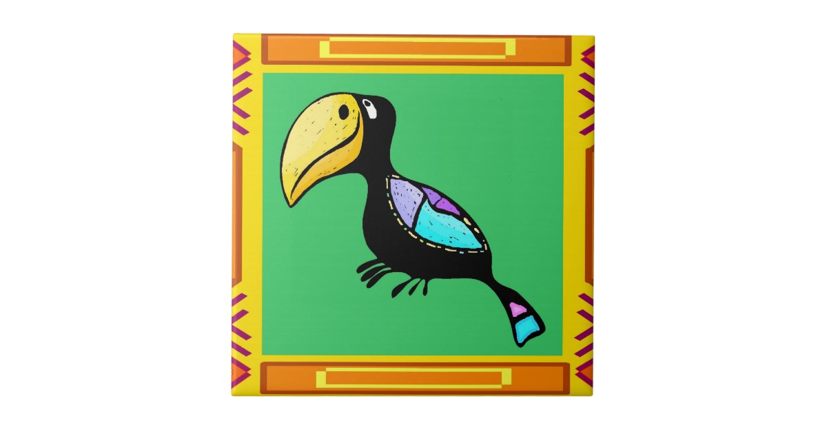 Tiki Bird Tile | Zazzle
