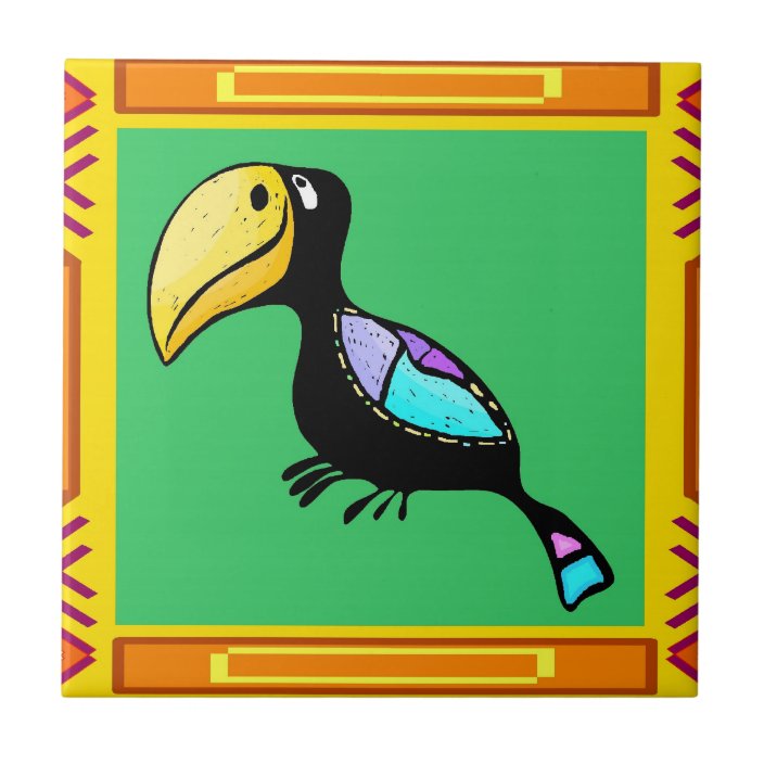 Tiki Bird Tile | Zazzle.com