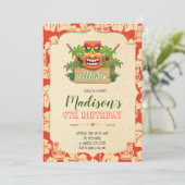 Tiki birthday party invitation | Zazzle