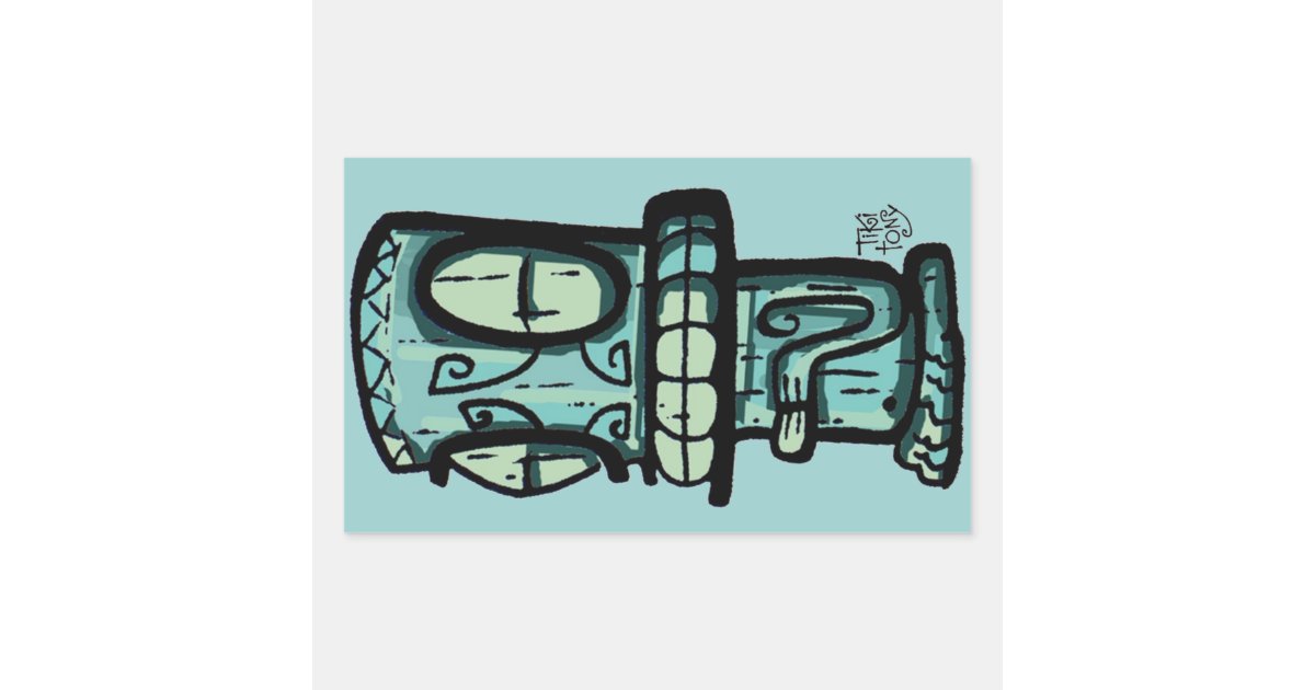 Tiki Car Sticker | Zazzle