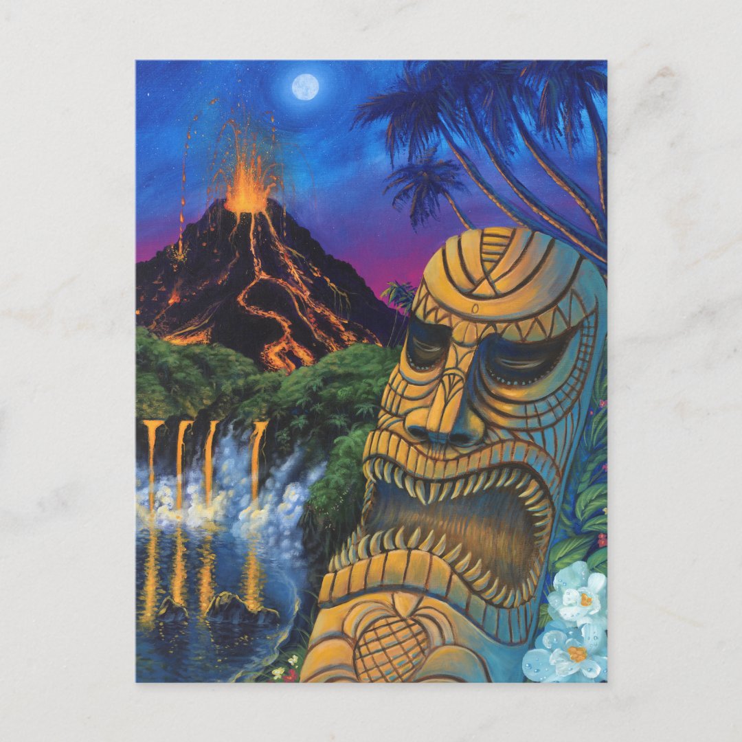 Tiki God Postcard | Zazzle