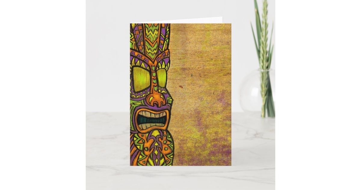 Tiki Greeting Card | Zazzle