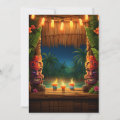 Tiki Luau Hawaiian Tropical Island Beach Birthday Invitation | Zazzle