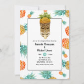 Tiki Luau Summer Pineapple Beach Couples Shower Invitation | Zazzle