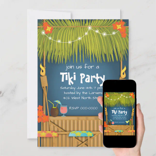 Tiki Party Invitation | Zazzle