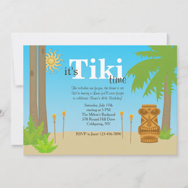 Tiki Party Invitation | Zazzle