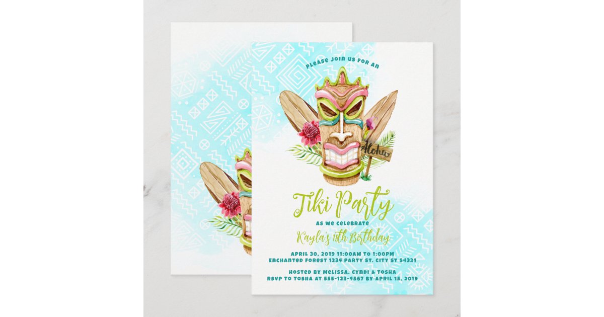 Tiki Party Invitations | Zazzle