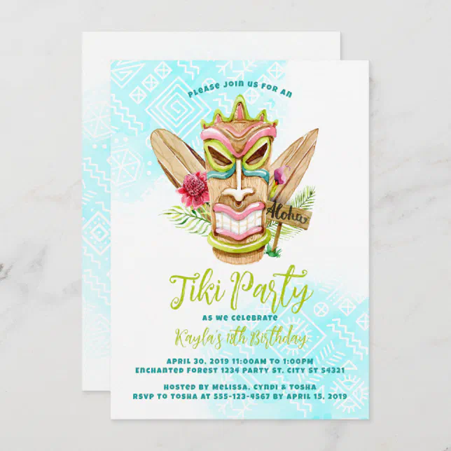 Tiki Party Invitations | Zazzle