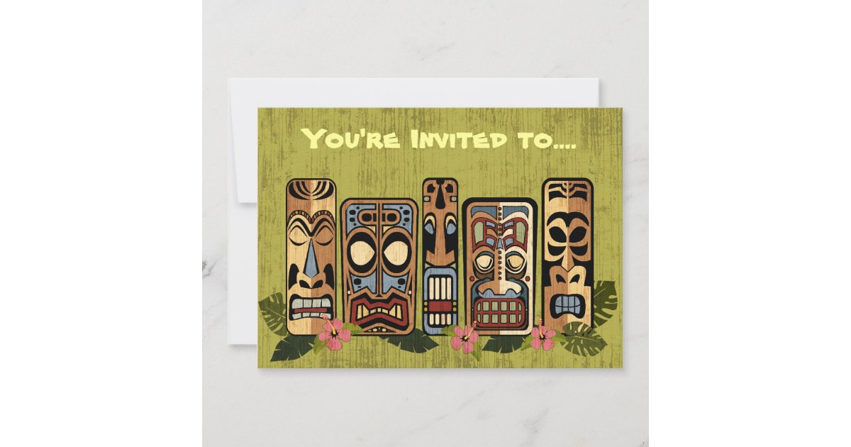 Tiki Party Invitations | Zazzle