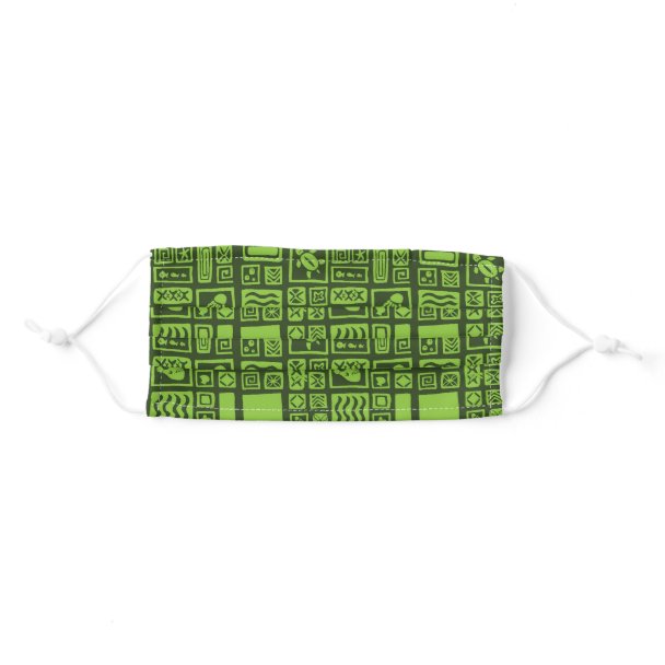 Tiki Pattern Fabric | Zazzle