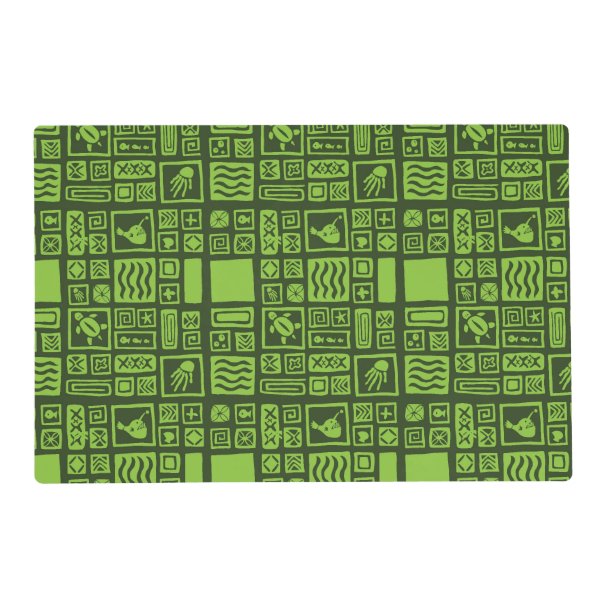Tiki Pattern Fabric | Zazzle