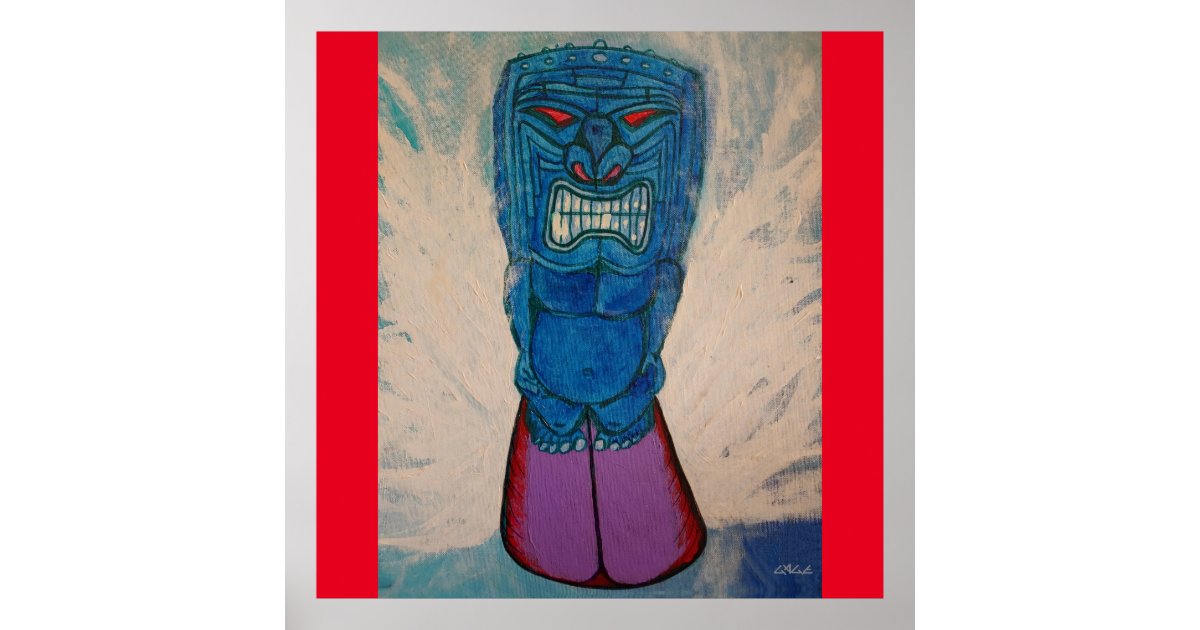 Tiki Surf King Ken Gage Poster | Zazzle