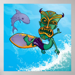 Tiki Surfer Poster | Zazzle