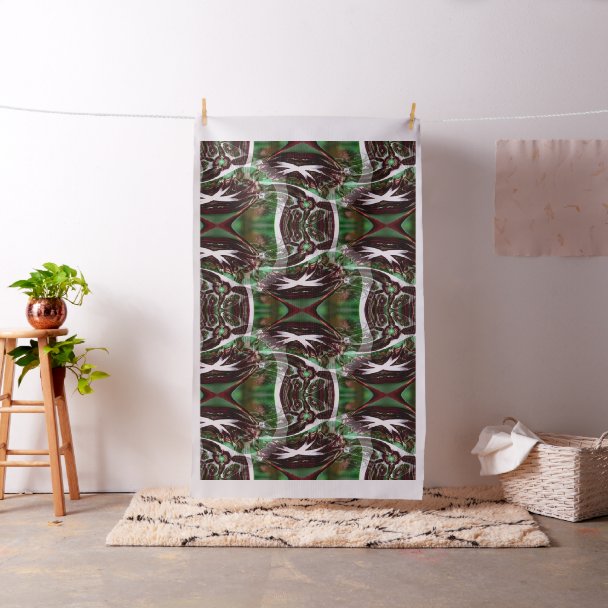 Tiki Pattern Fabric | Zazzle