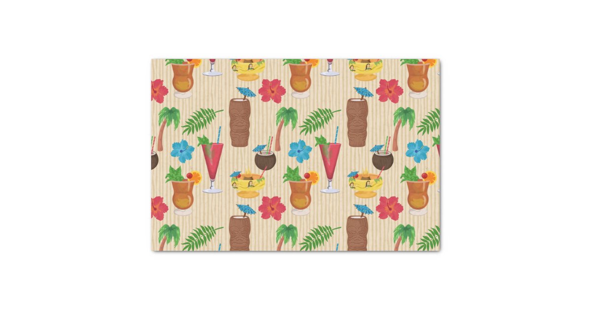Tiki Tropical Cocktails Tissue Paper | Zazzle