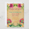 Tiki Tropical Hawaiian Luau Hula on Over Birthday Invitation | Zazzle
