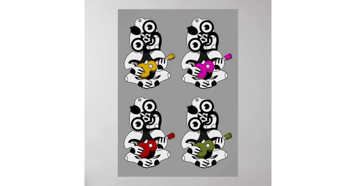 Tiki Ukulele band Poster | Zazzle