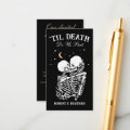 Til Death Skeleton Goth Wedding Registry QR Code Enclosure Card | Zazzle