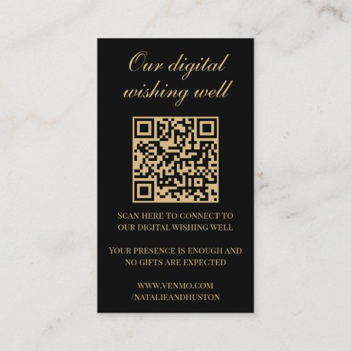 Til Death Skeleton Goth Wedding Registry QR Code Enclosure Card | Zazzle