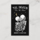 Til Death Skeleton Goth Wedding Registry QR Code Enclosure Card | Zazzle