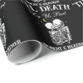 Til Death Skeleton Lovers Tarot Card Goth Wedding Wrapping Paper | Zazzle