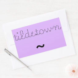 tilde.town ascii banner sticker | Zazzle