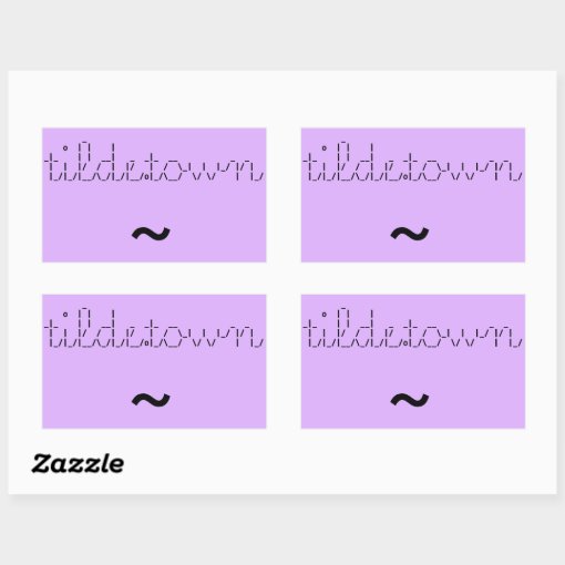 tilde.town ascii banner sticker | Zazzle