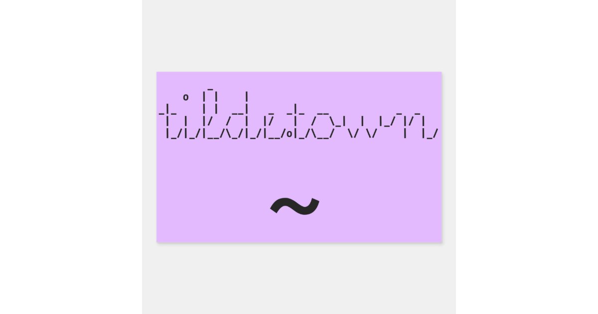 tilde.town ascii banner sticker | Zazzle