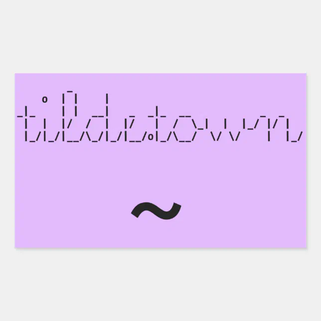 tilde.town ascii banner sticker | Zazzle