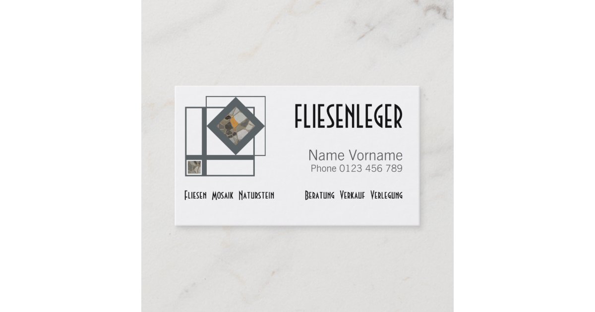 tile business card | Zazzle