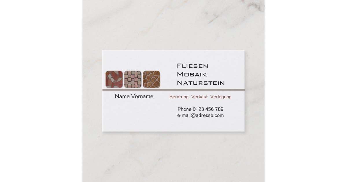 tile business card | Zazzle